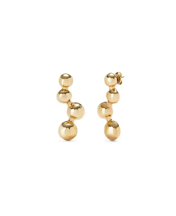 UNODE50 Drop Earrings With Beads - Gold