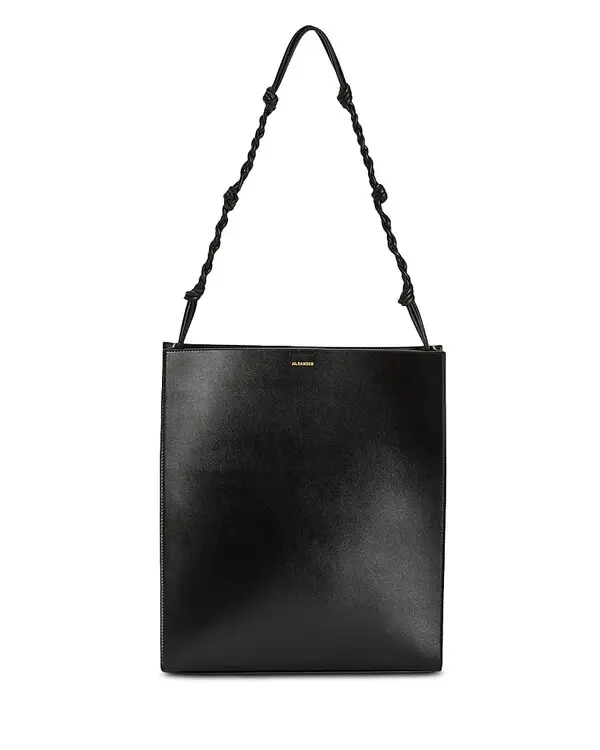 JIL SANDER Tangle Small Leather Shoulder Bag - Black