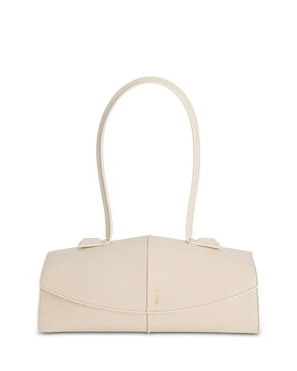 JIL SANDER Linea Small Leather Shoulder Bag - Eggshell