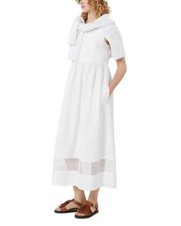 Max Mara Cotton Midi Dress - White
