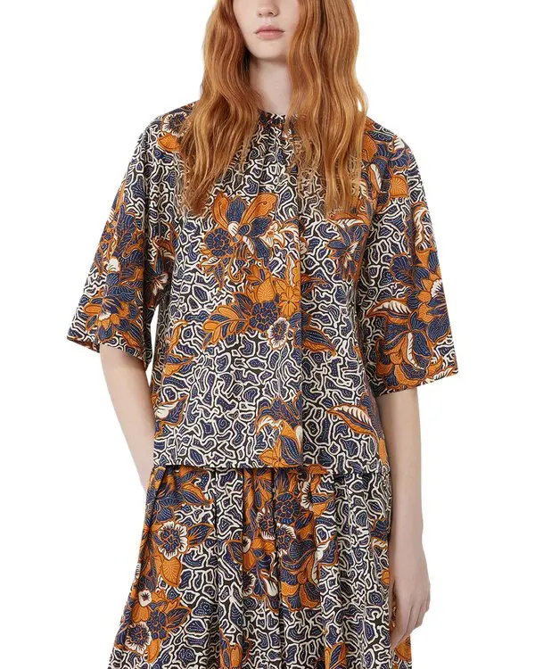 Max Mara Printed Cotton Top