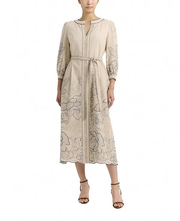 CARTOLINA Sandy Midi Dress - Natural Linen
