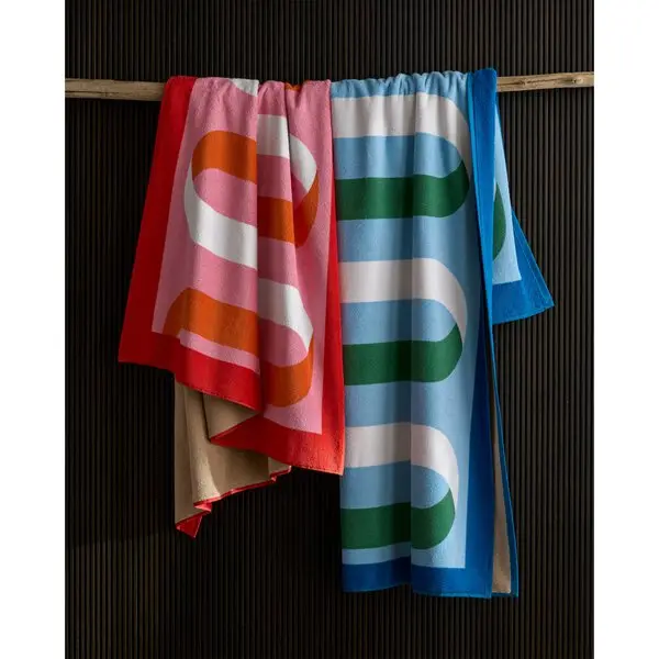 MATOUK Ribbon Beach Towel - Flamingo