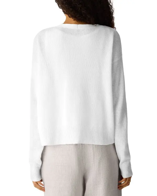 Eileen Fisher V-neck Cardigan Sweater - White