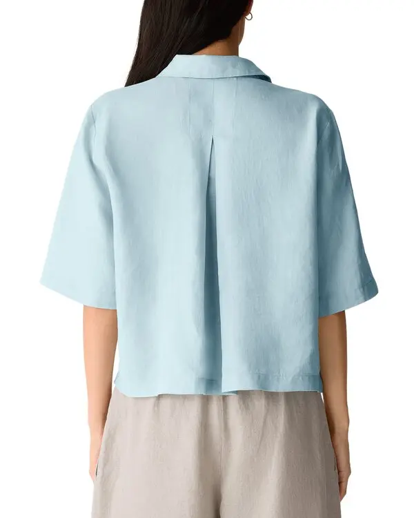 Eileen Fisher Classic Collar Linen Shirt - Breeze
