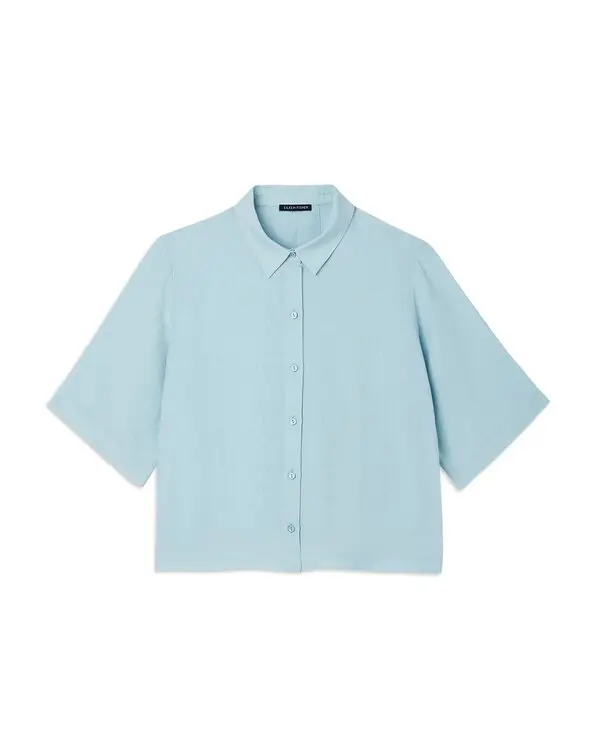 Eileen Fisher Classic Collar Linen Shirt - Breeze