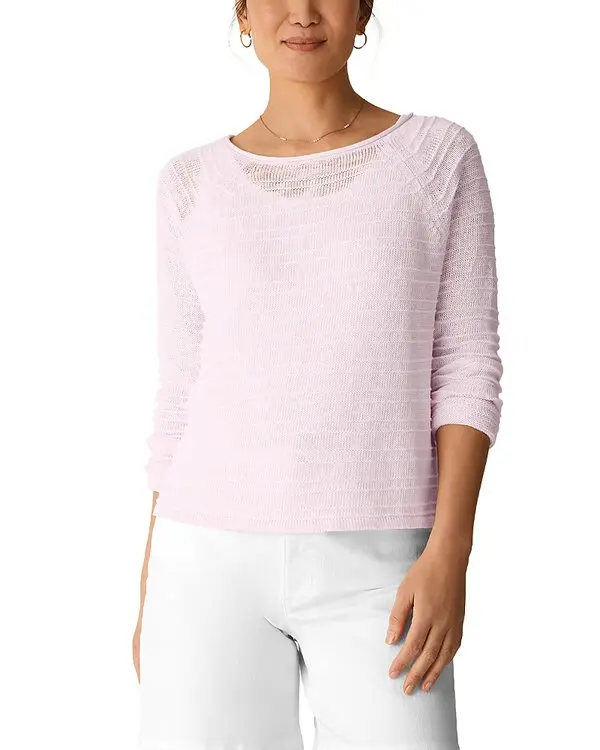 Eileen Fisher Boat Neck Sweater - Crystal Pink