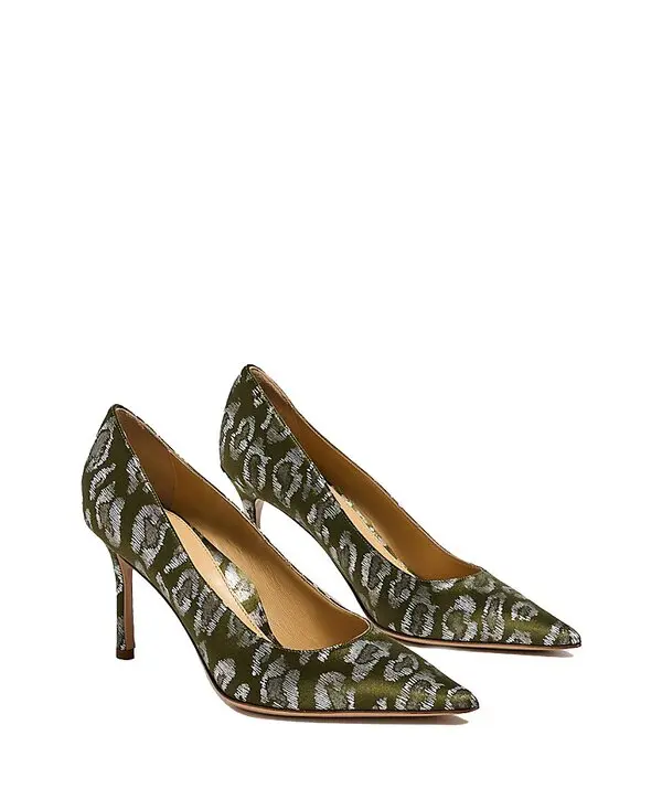 Marion Parke Classic Silk 85 Pump - Green Leopard