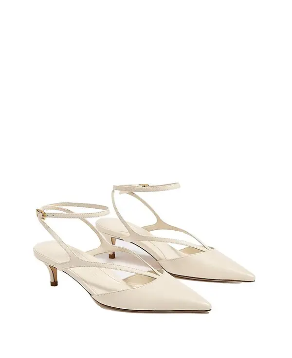 Marion Parke Nappa Hazel Kitten Heel Pump - Ivory