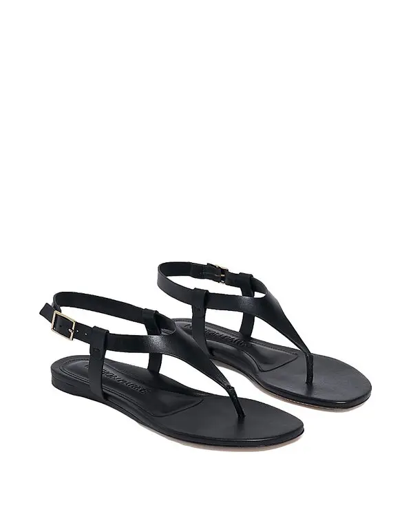 Marion Parke Nappa Solana Thong Sandal - Black