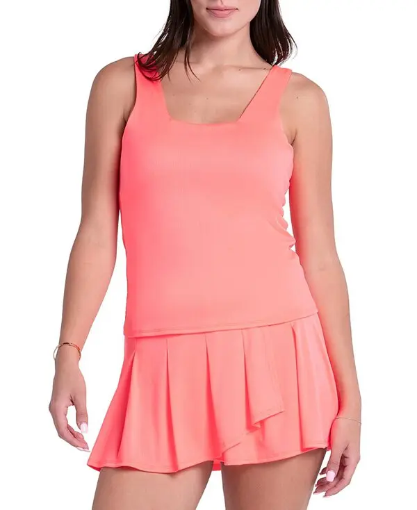 Lucky In Love Squared Up Tank Top - Hot Lava