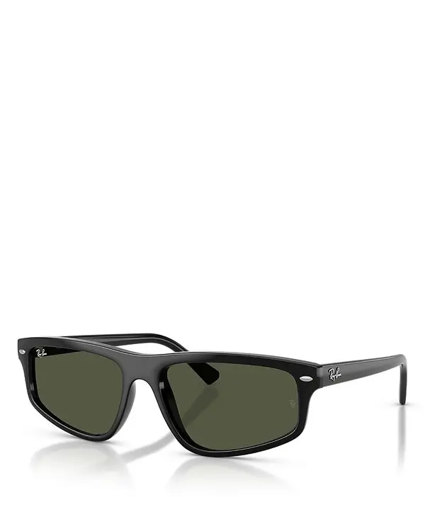 Ray-ban Rectangular Sunglasses, 59mm - Black