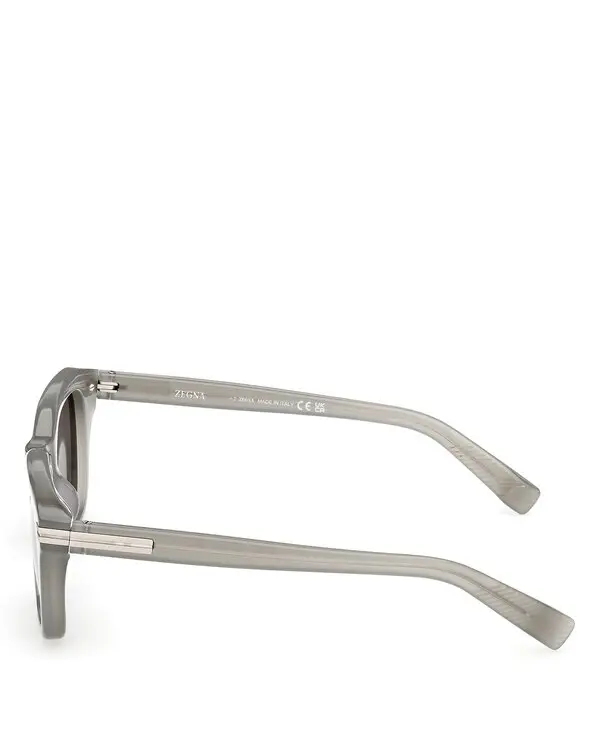 Zegna Geometric Sunglasses, 54mm - Grey