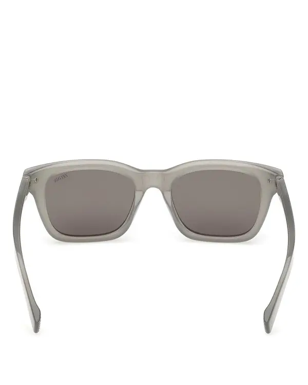Zegna Geometric Sunglasses, 54mm - Grey