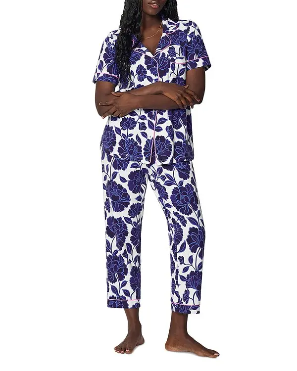BEDHEAD PAJAMAS Stretch Jersey Cropped Pajama Set - Angelina Floral