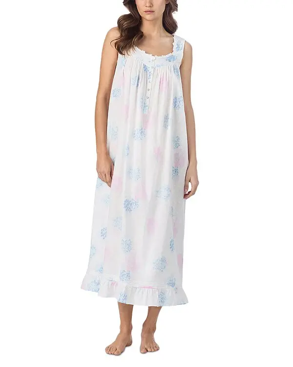 Eileen West Ballet Nightgown - White/floral