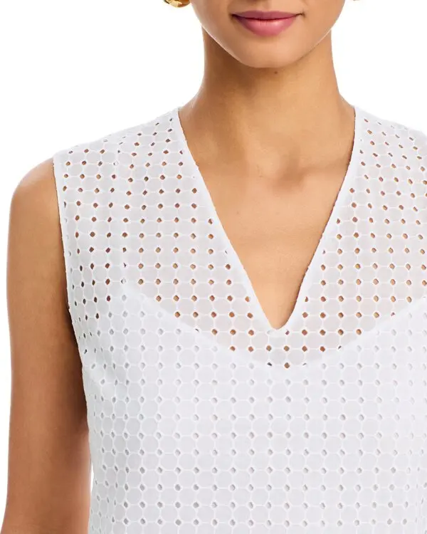 Theory Embroidered Midi Dress - White