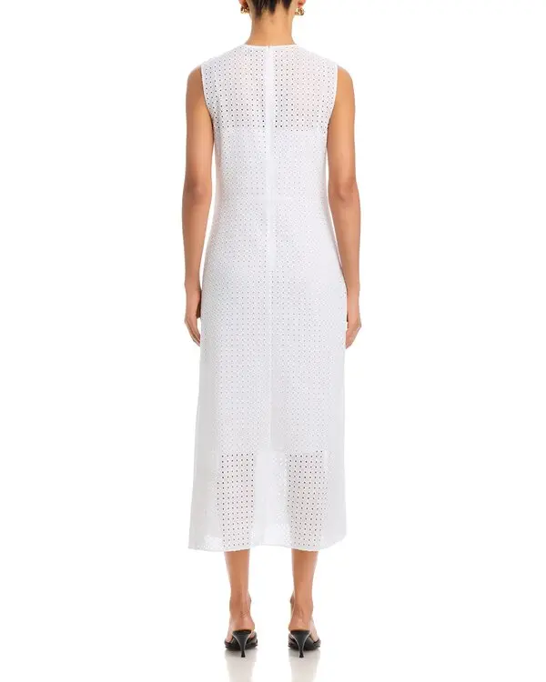 Theory Embroidered Midi Dress - White