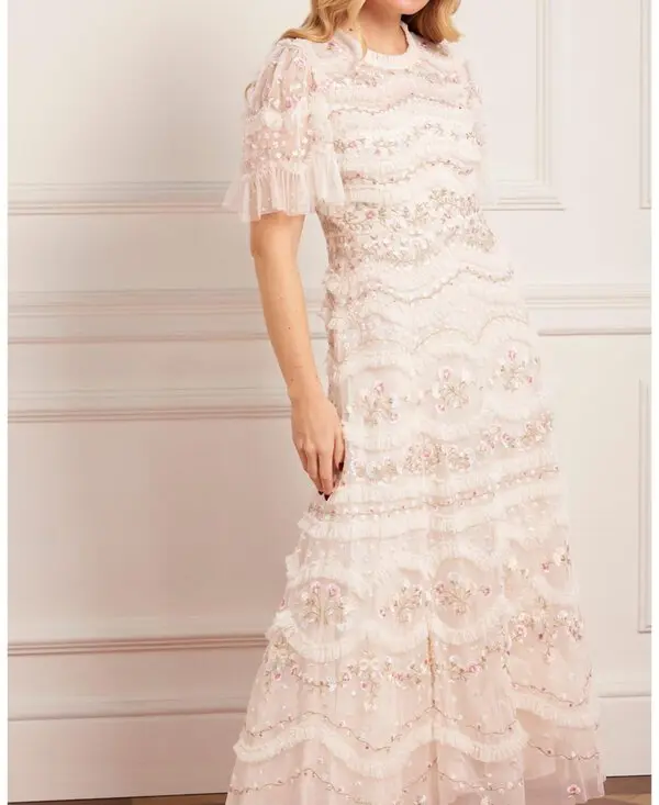 NEEDLE & THREAD Marina Ruffle Ankle Gown