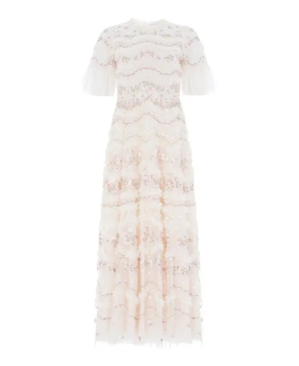 NEEDLE & THREAD Marina Ruffle Ankle Gown