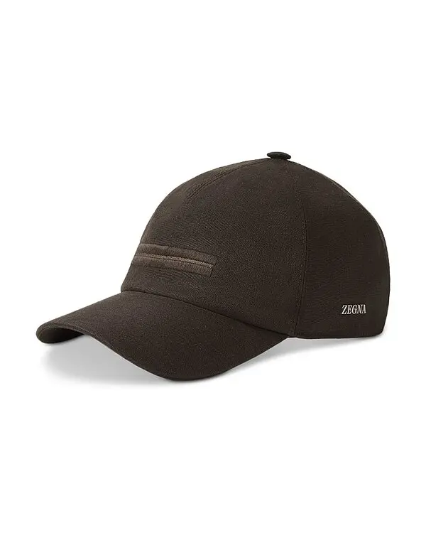 Zegna Linen Baseball Cap - Dark Brown