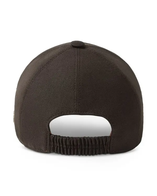Zegna Linen Baseball Cap - Dark Brown