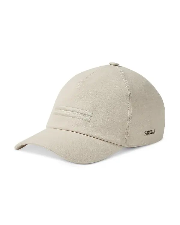 Zegna Linen Baseball Cap - Ivory