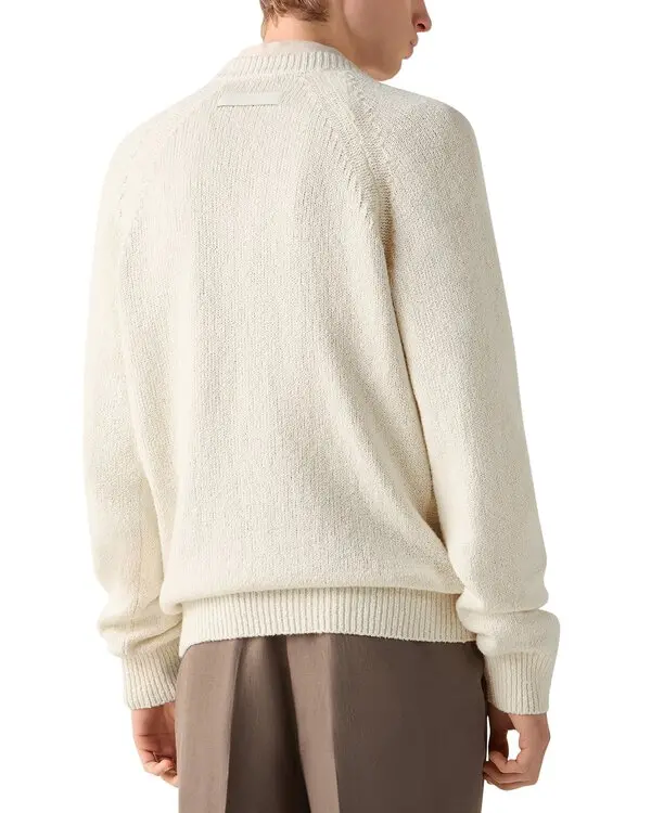 Zegna Cotton V-neck Sweater - White