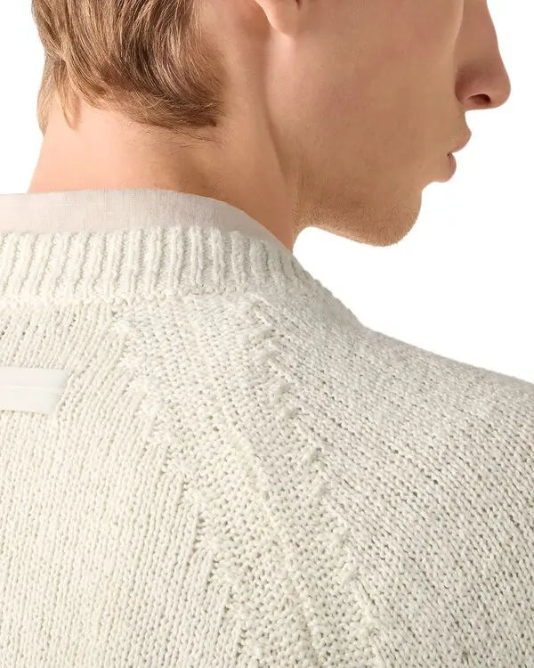 Zegna Cotton V-neck Sweater - White