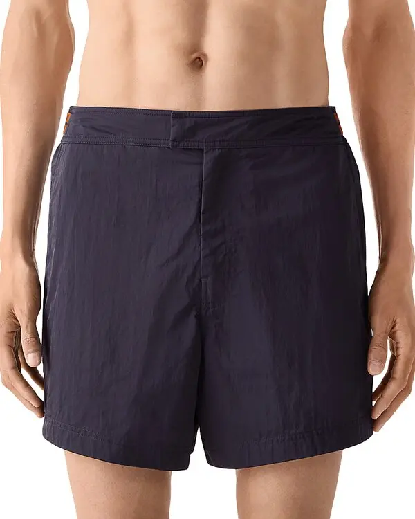 Zegna Road Brand Mark Rio Swim Trunks - Navy Blue