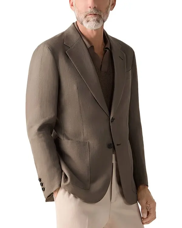 Zegna Oasi Lino Jacket - Dark Taupe