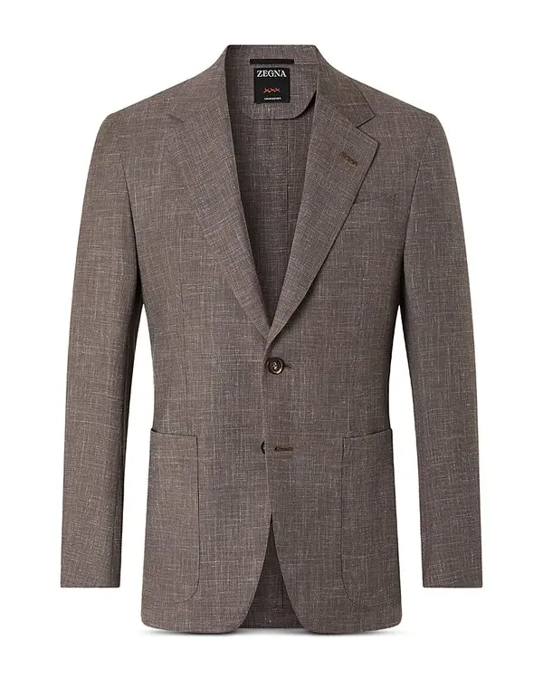 Zegna Crossover Wool, Silk & Linen Jacket - Brown