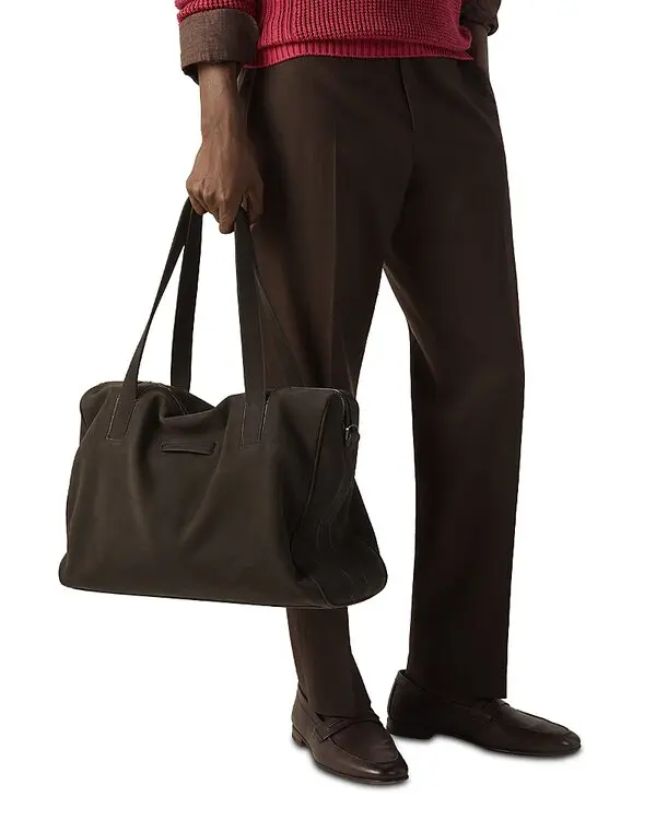 Zegna Secondskin Everyday Leather Bag - Dark Brown