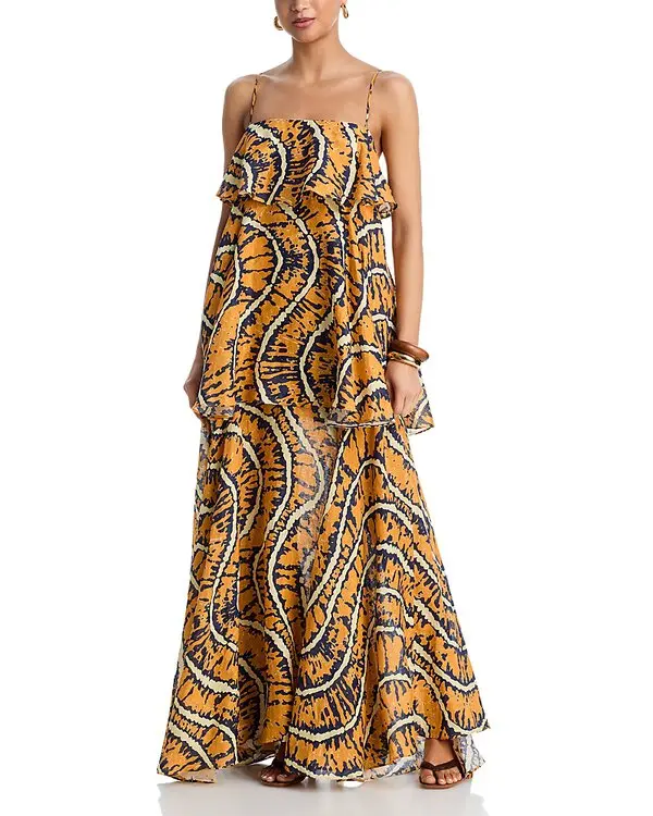 ALEMAIS Ripple" Tiered Maxi Dress