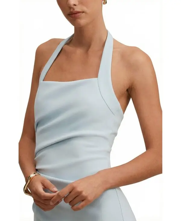 EVER NEW Georgie Halter Ruched Bodycon Dress