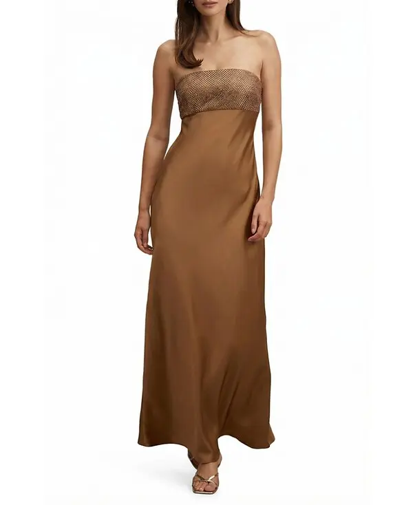 EVER NEW Amina Embellished Maxi Dress - Golden Brown