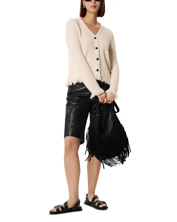 Whistles Cotton-blend Boucle Cardigan