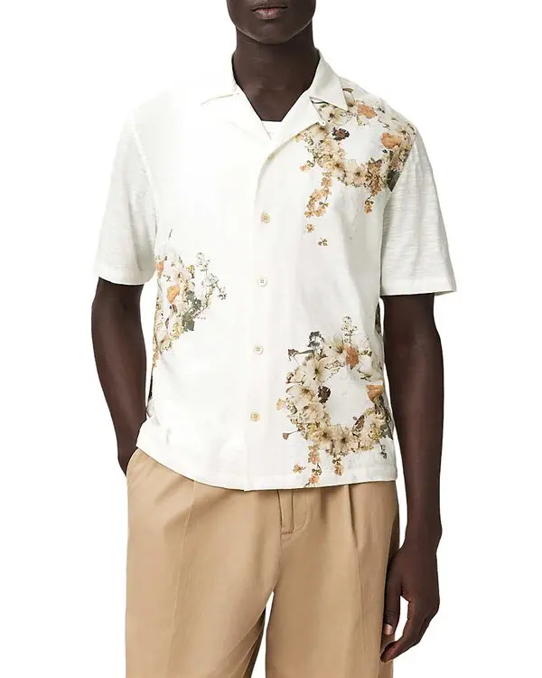 ALLSAINTS Fleur Lis Short Sleeve Shirt - Ecru