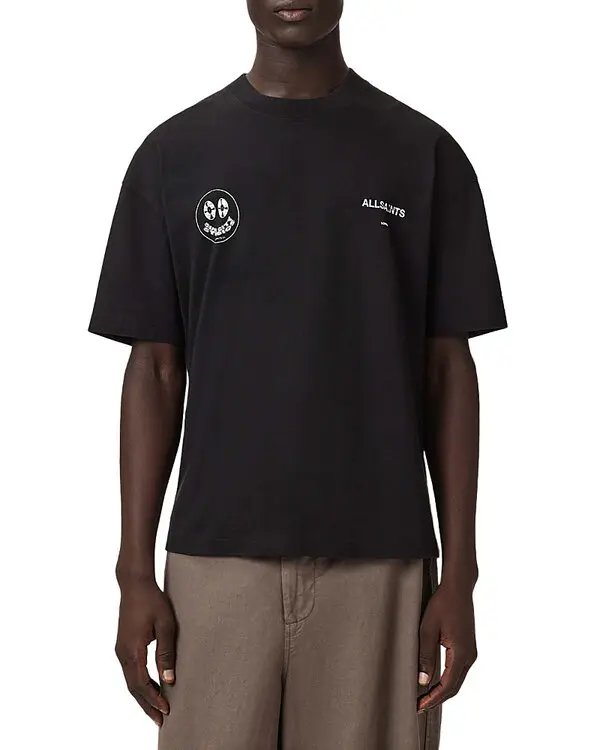 ALLSAINTS Spinner Short Sleeve Crew - Washed Black