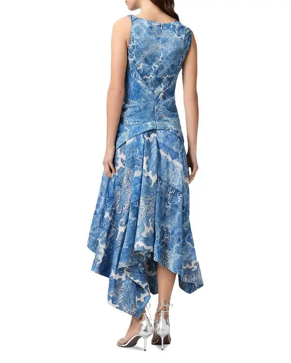 ALLSAINTS Prue Dress Printed Asymmetrical Maxi Dress - Joanne Blue