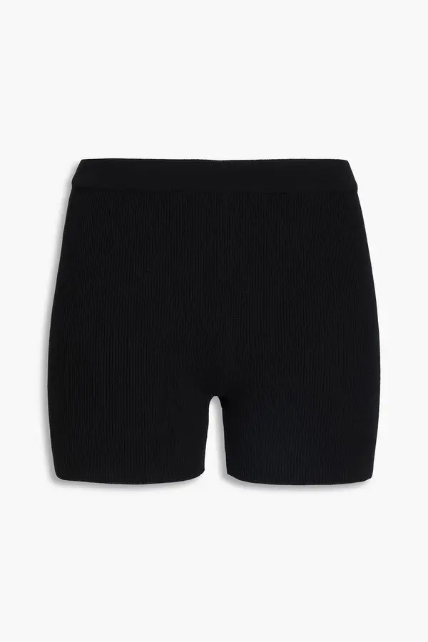 Jacquemus Arancia Ribbed-knit Shorts - Black