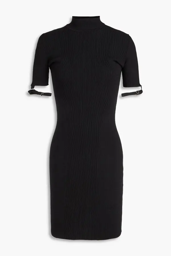 Jacquemus Torre Ribbed-knit Mini Dress - Black