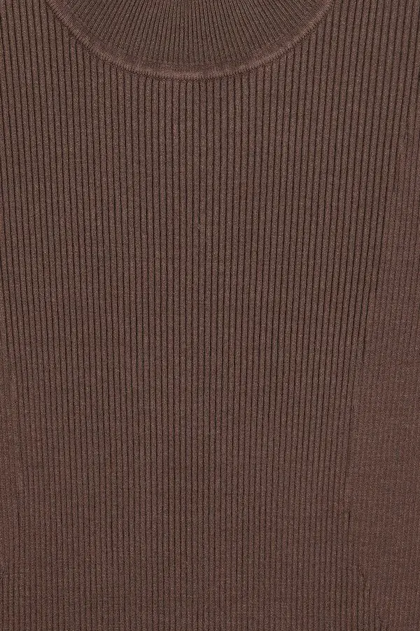 Jacquemus Torre Ribbed-knit Mini Dress - Brown