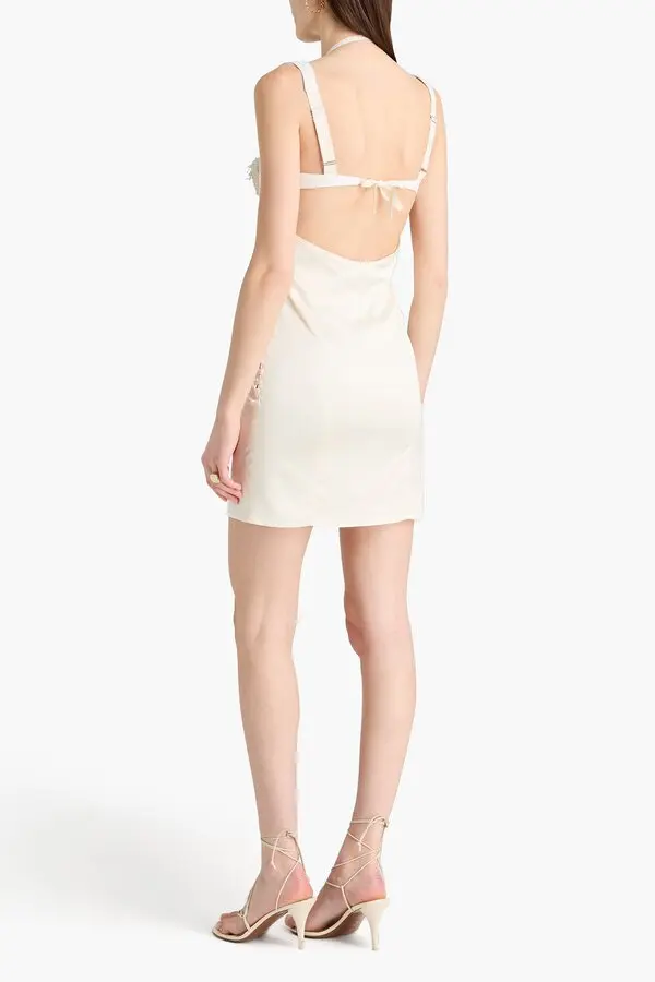 Jacquemus Ciceri Embellished Satin-twill Mini Dress