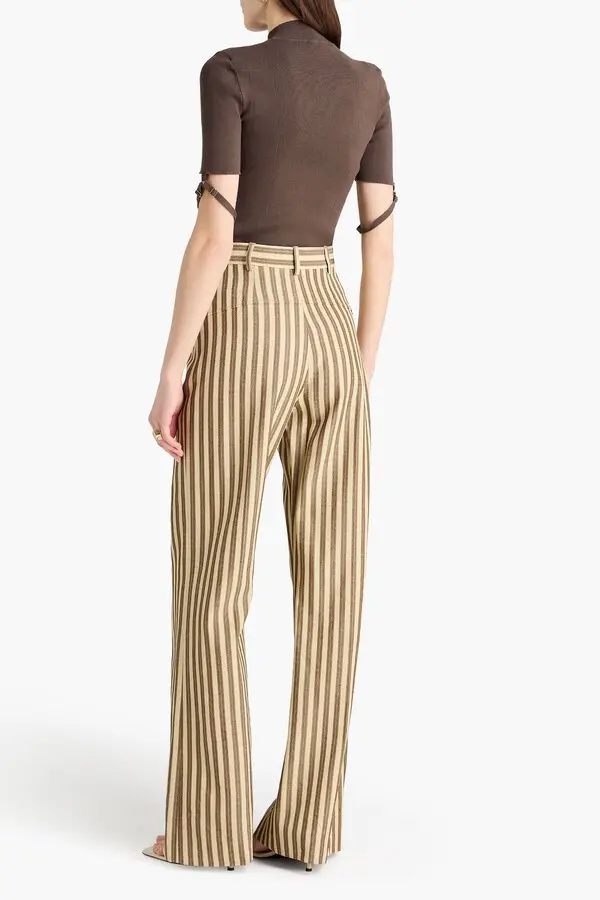 Jacquemus Torre Ribbed-knit Turtleneck Top - Brown