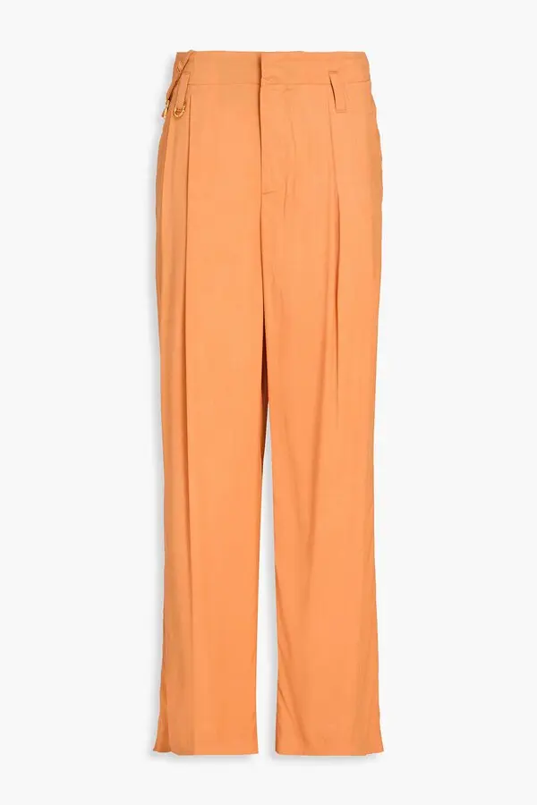Jacquemus Nottie Pleated Wide-leg Pants - Orange