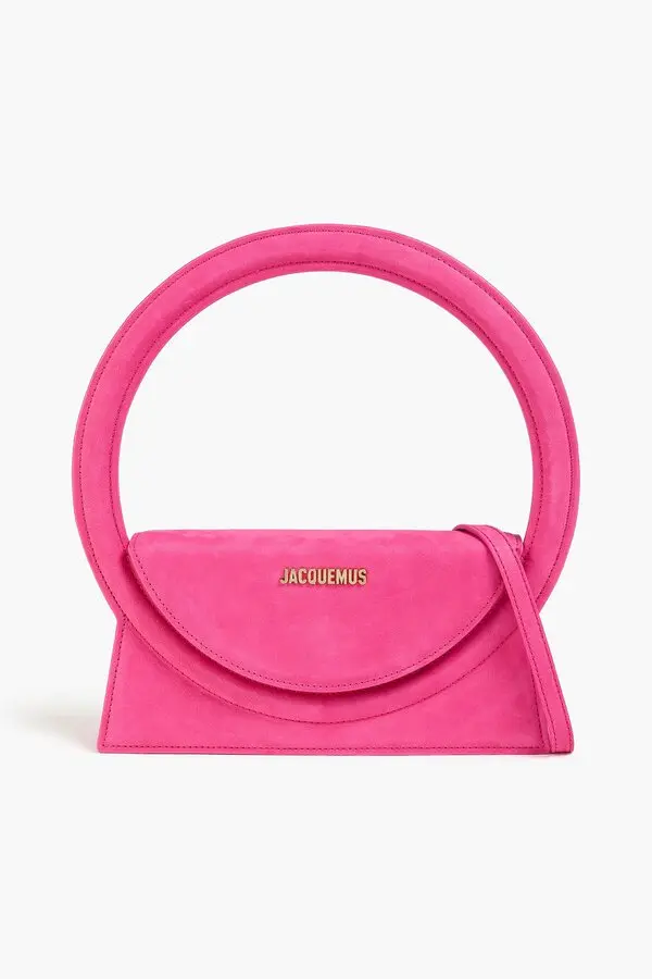 Jacquemus Rond Suede Shoulder Bag - Fuchsia