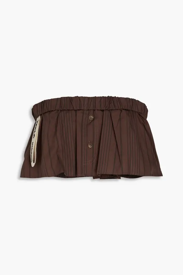 JACQUEMUS X TEKLA Strapless Cropped Top - Brown