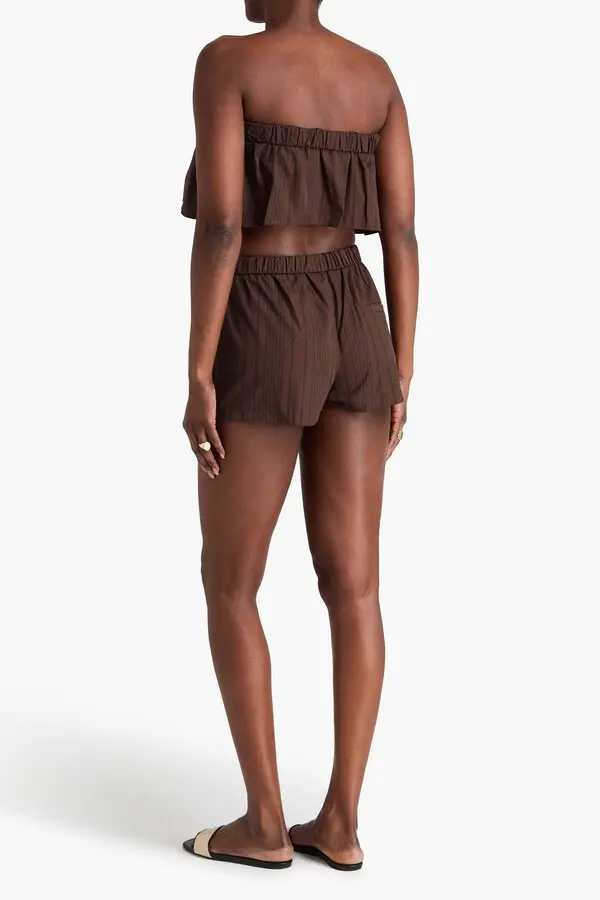 JACQUEMUS X TEKLA Strapless Cropped Top - Brown