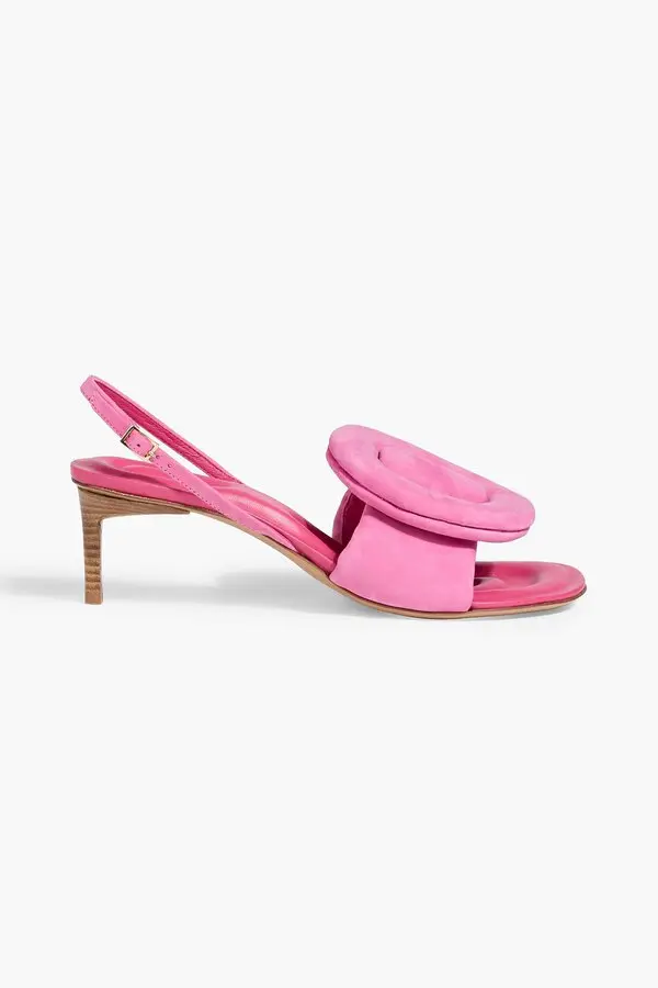 Jacquemus Cuscinu Embellished Slingback Sandals - Pink